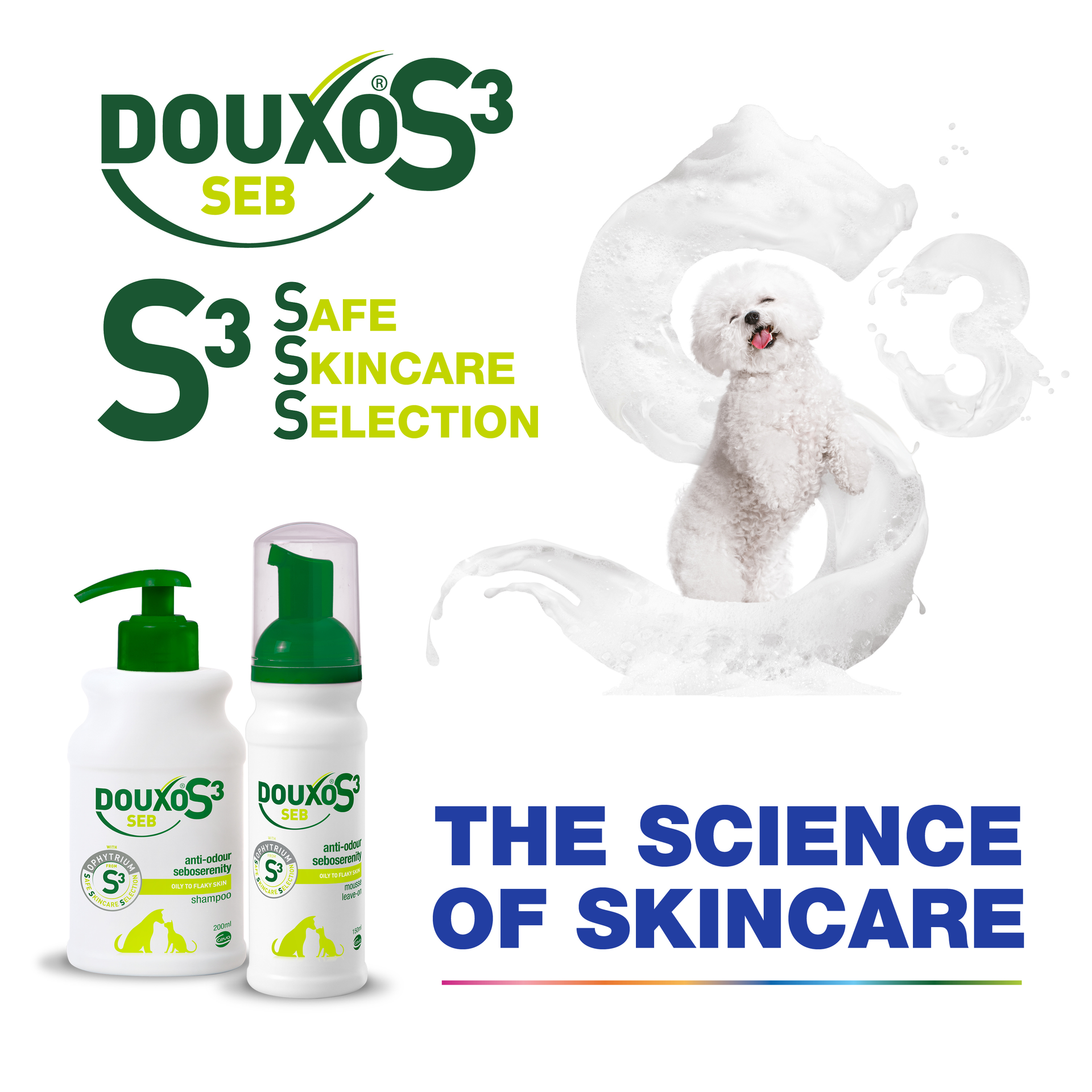 DOUXO S3 SEB Shampoo | Seborrhea & Flaky Skin Treatment for Dog & Cat